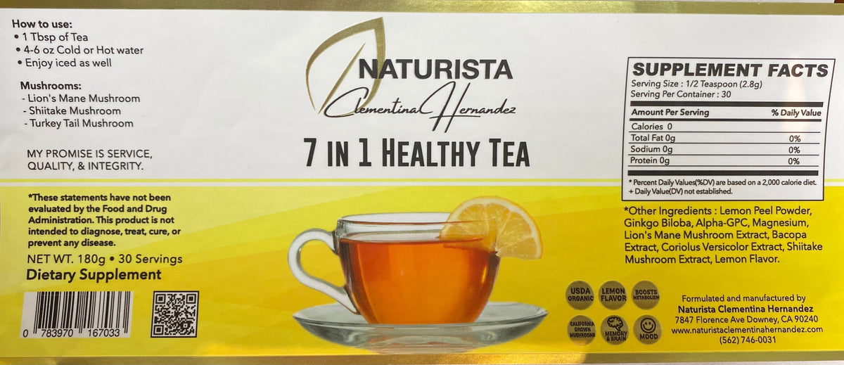 7 in 1 Healthy Tea – Naturista Clementina Hernandez